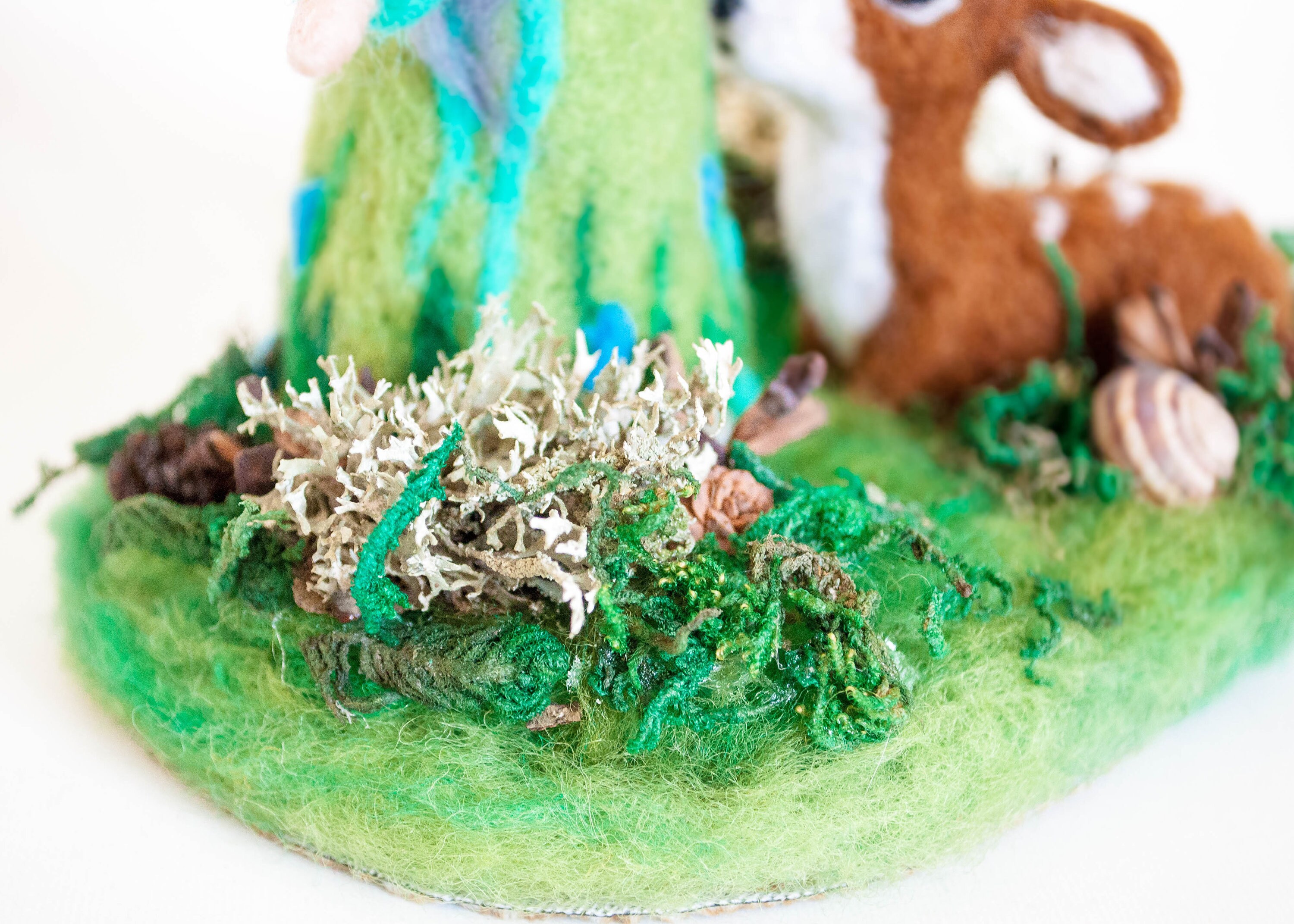 Needle felted Spring fairy with fawn deer Nature table | Etsy
