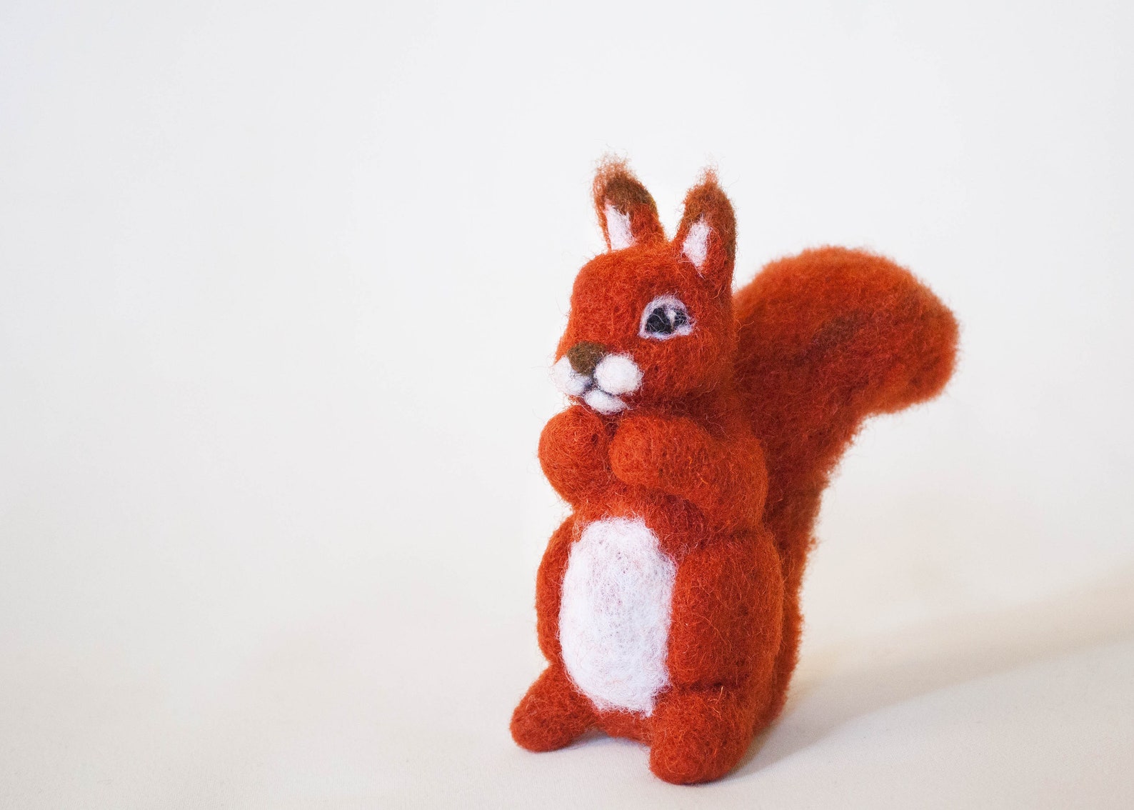 Needle Felted Squirrel wool animals wool squirrel felt | Etsy