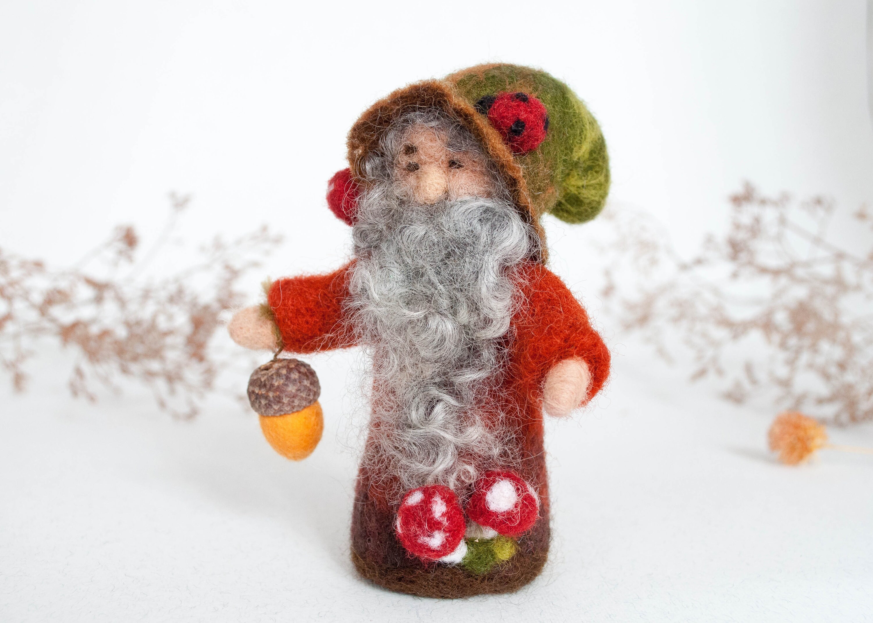 Needle Felted Woodland Gnome Felt Gnomes Waldorf Gnome | Etsy