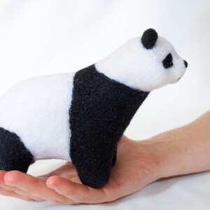 Needle Felted Panda Family With Felted Play Mat, Baby Panda, Panda ...