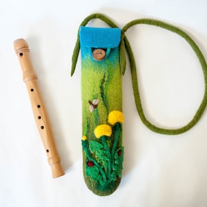 Waldorf Flute Case. Felted Wool Cover, School Recorder Bag, Flute Cover ...
