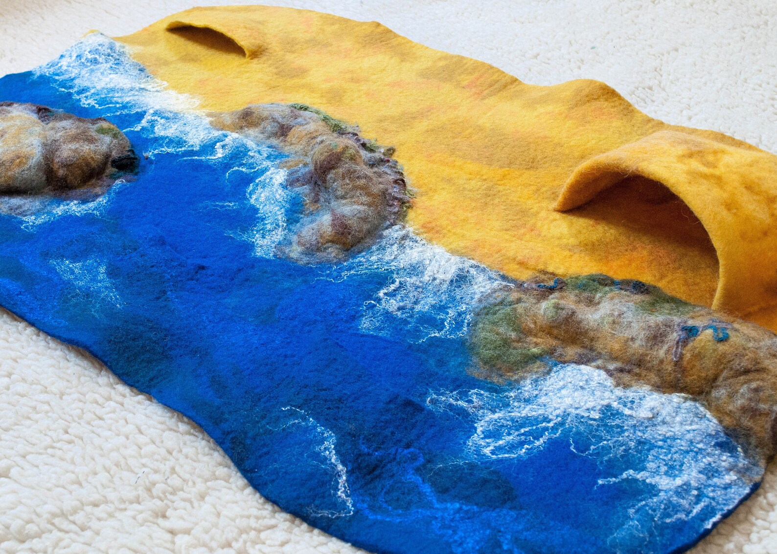 Felt Play Mat Sea and Beach Felt Playscape Wool Waldorf | Etsy