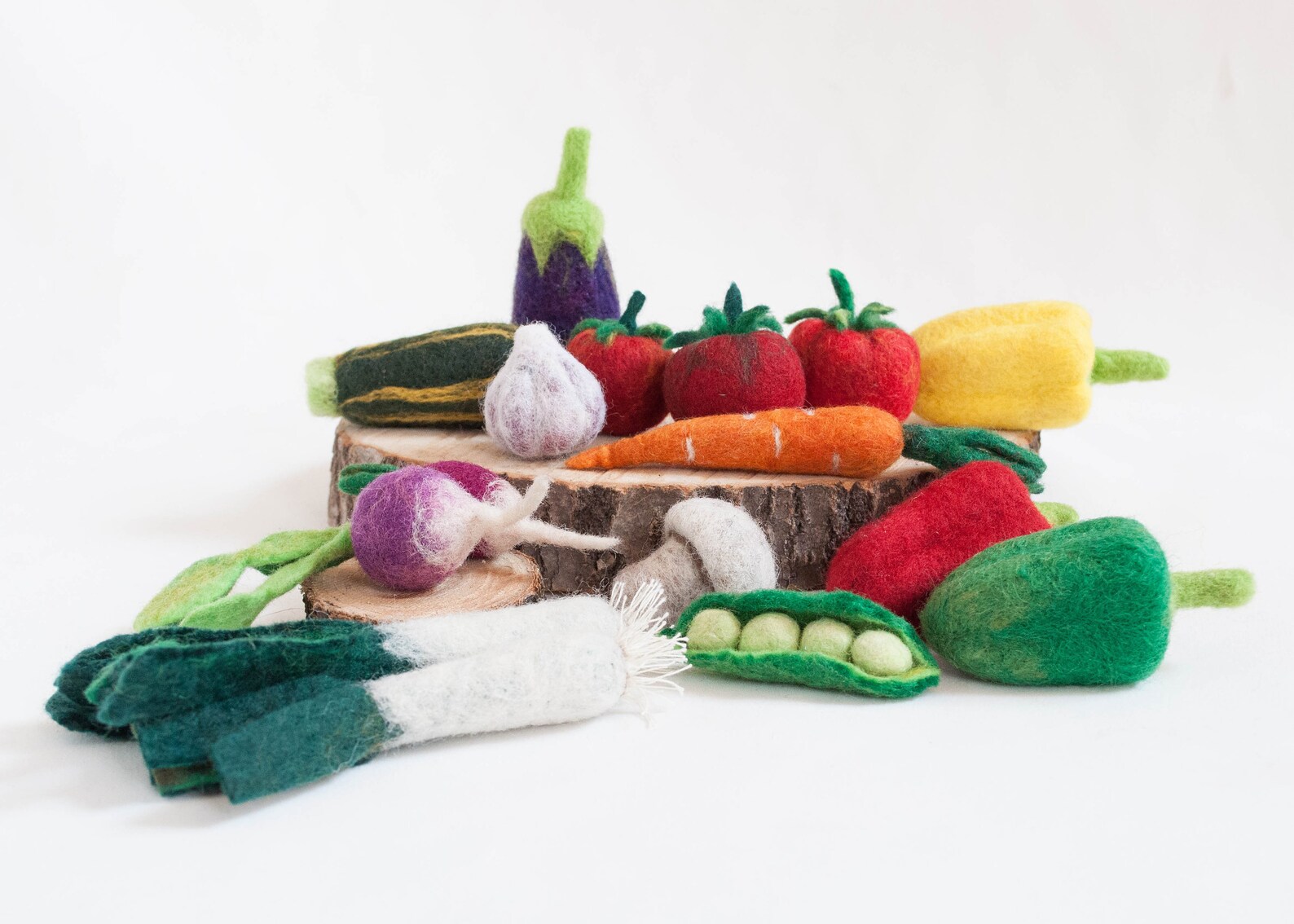 Needle Felted Vegetables 16 Pieces Set Autumn Felt | Etsy