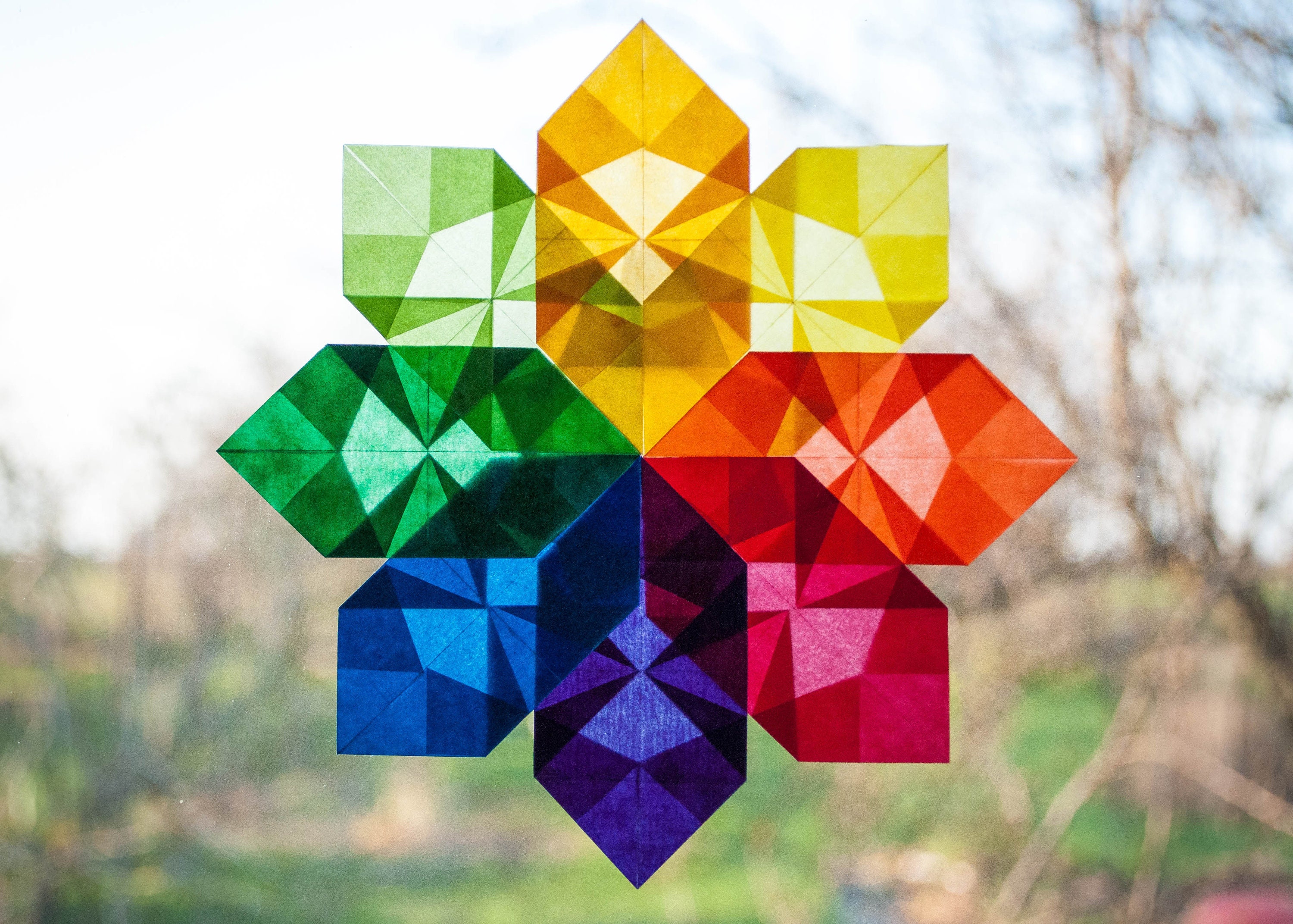 Waldorf Window Stars Rainbow Christmas Ornament Nursery Decals Girl ...