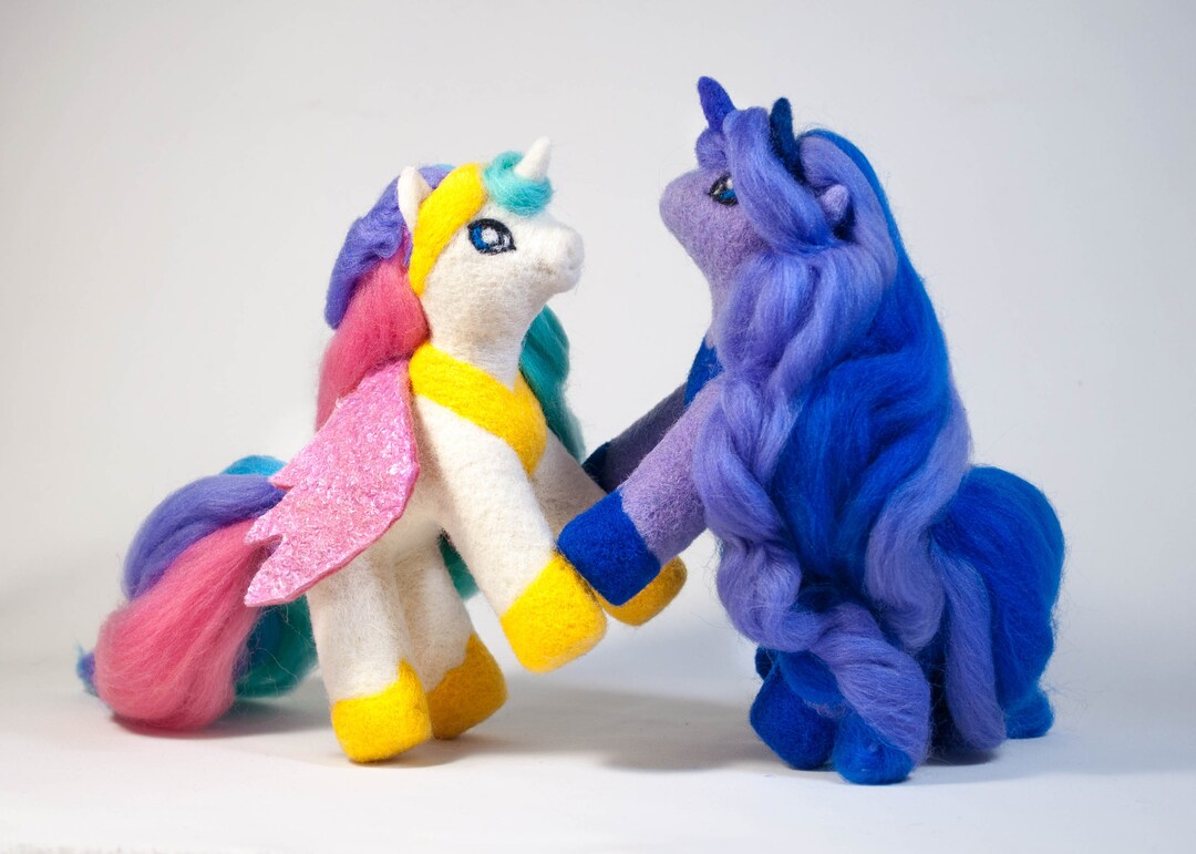 Needle Felt Princess Celestia , Princess Luna, My Little Pony, Needle ...