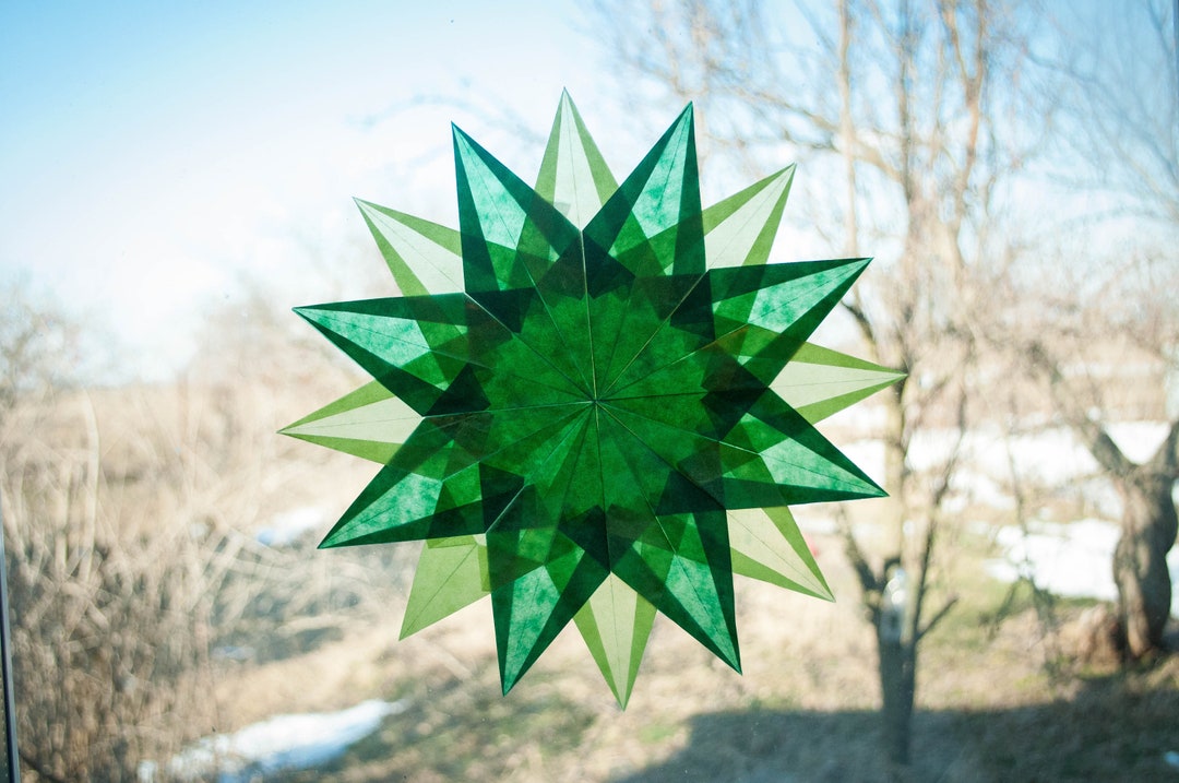 Waldorf Window Stars Green Stars Christmas Gift Nursery Ornament ...