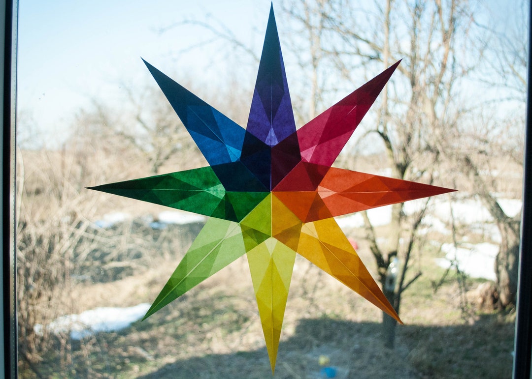 Waldorf Window Stars Rainbow Nursery Decals Girl Window Christmas ...
