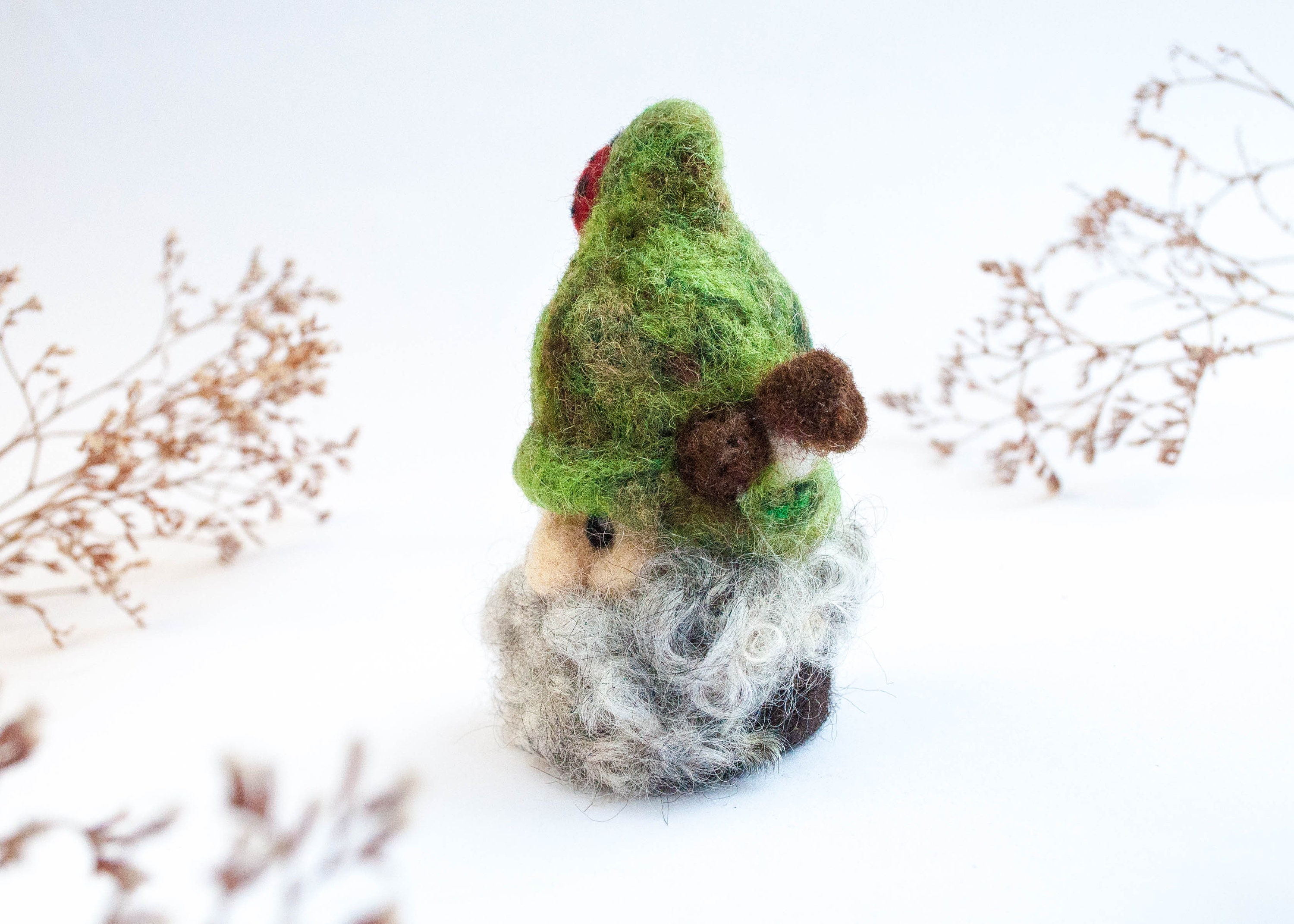 Needle Felted Woodland Gnome Felt Gnomes Waldorf Gnome - Etsy