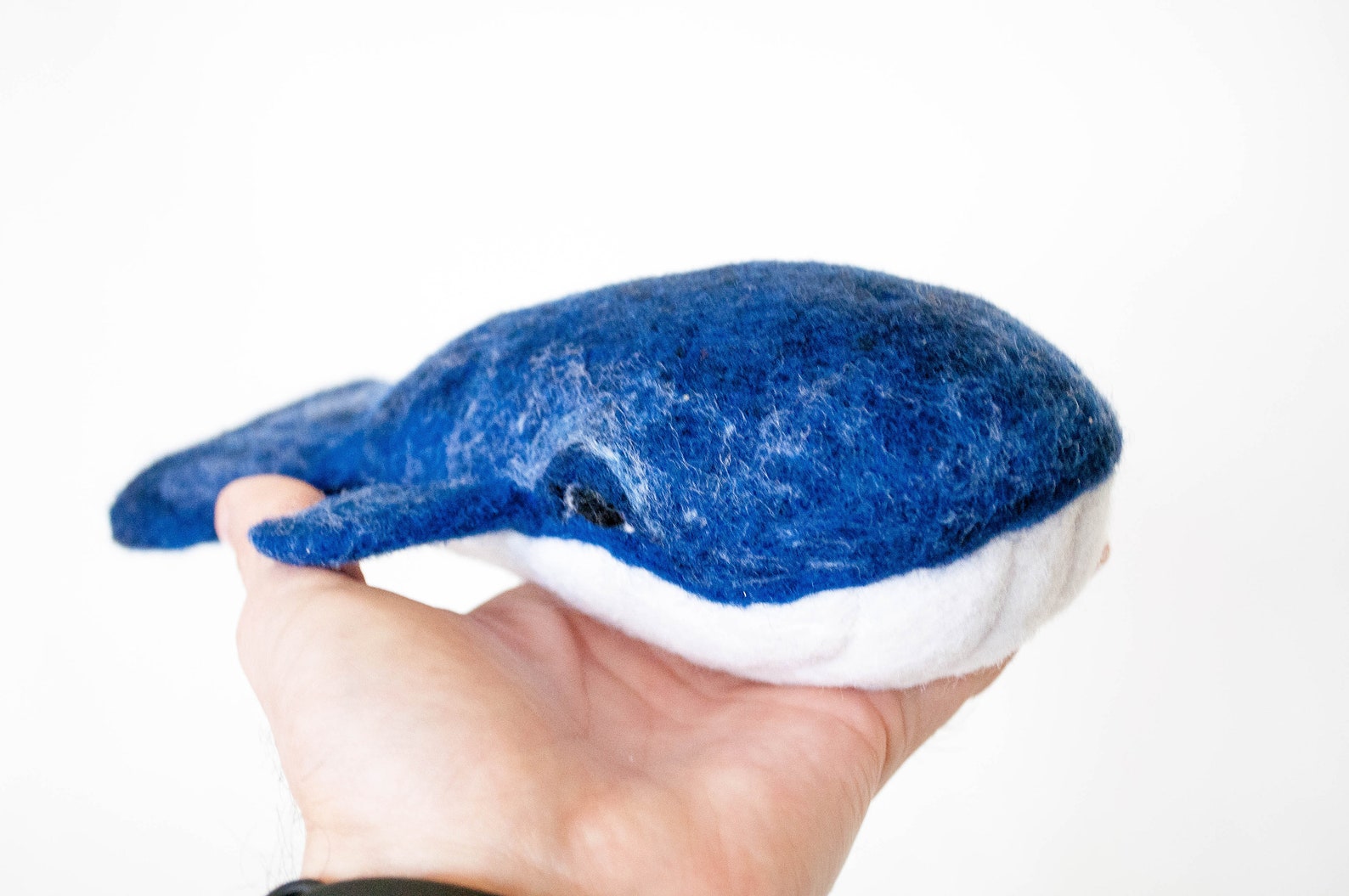 Needle Felted Whale Soft Sculpture Whale Felt Replica Big - Etsy