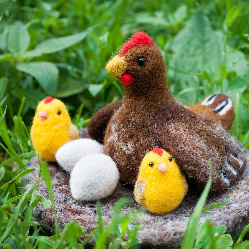 Needle Felt Chicken - Etsy