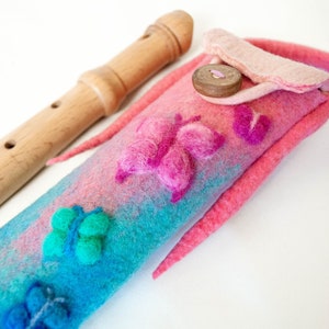 Waldorf Flute Case. Felted Wool Cover, School Recorder Bag, Flute Cover ...