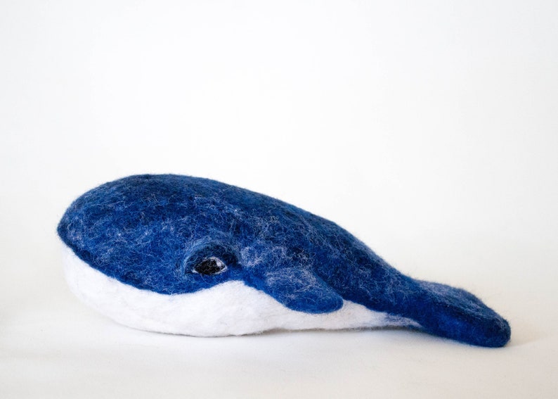 Needle Felted Whale Soft Sculpture Whale Felt Replica Big - Etsy