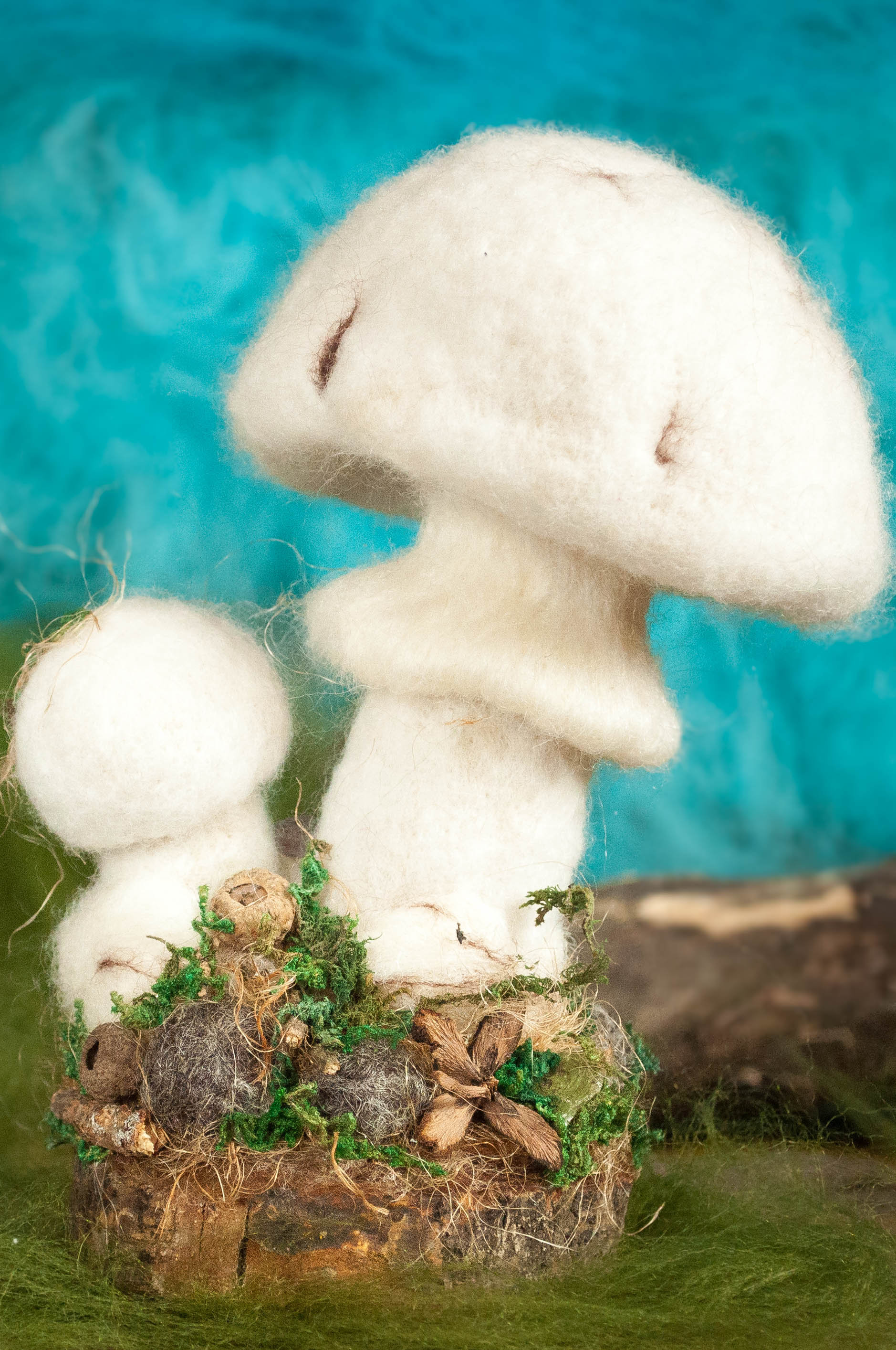White Felted Mushrooms Woodland Fairy Nursery Christmas - Etsy