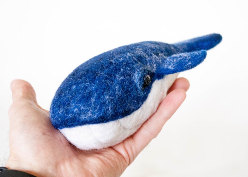 Needle Felted Whale Soft Sculpture Whale Felt Replica Big - Etsy