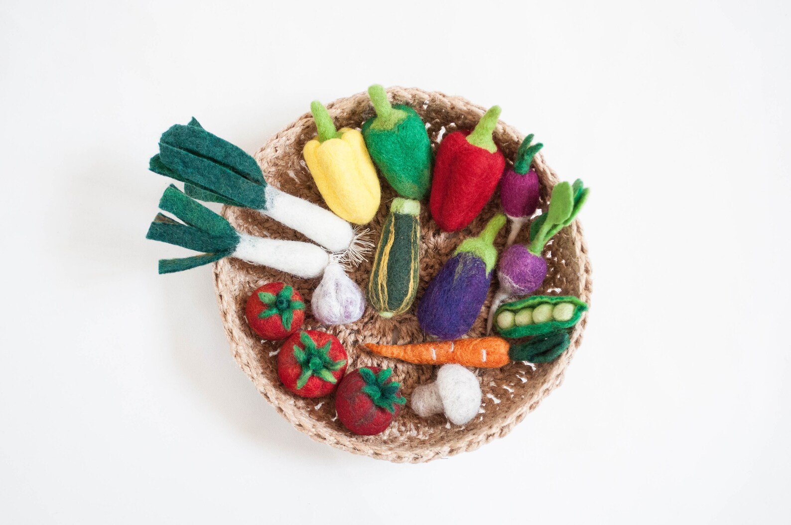 Needle Felted Vegetables 16 Pieces Set Autumn Felt | Etsy