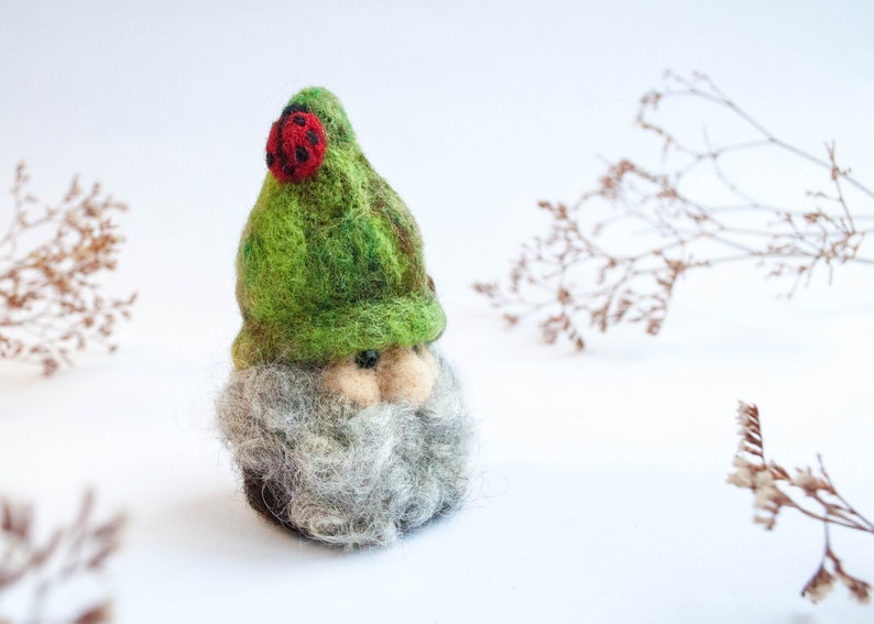 Needle Felted Woodland Gnome Felt Gnomes Waldorf Gnome - Etsy