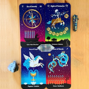 Starbrights Tarot: 82 Cards Constellations Tarot Deck Stars Myths + Moon Phase and Astrology ...