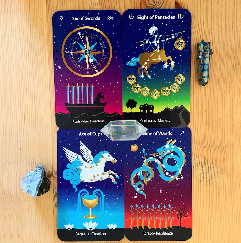 STARBRIGHTS TAROT 88 Constellations Tarot Deck Stars Myths Moon Phase ...