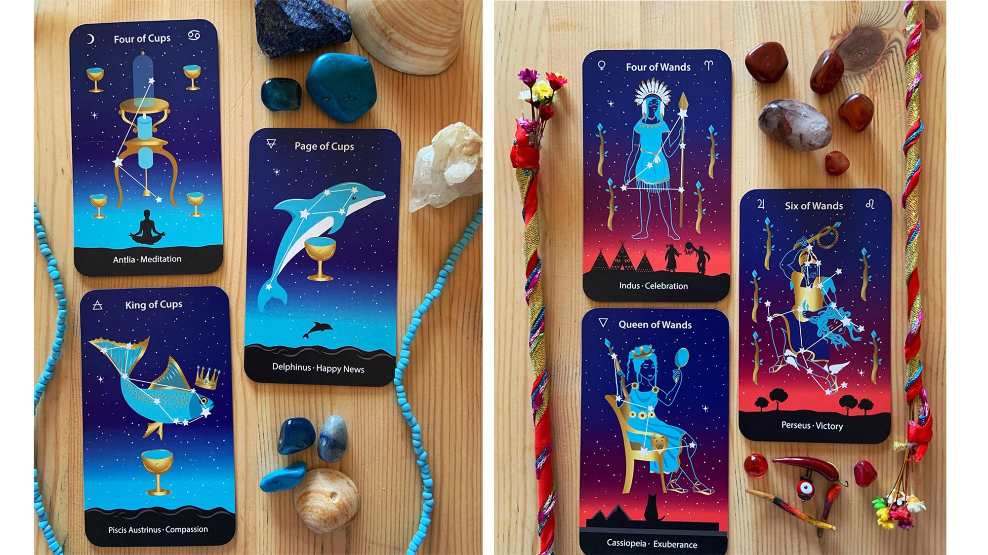 STARBRIGHTS TAROT 88 Constellations Tarot Deck Stars Myths Moon Phase and Astrology Zodiac Signs ...
