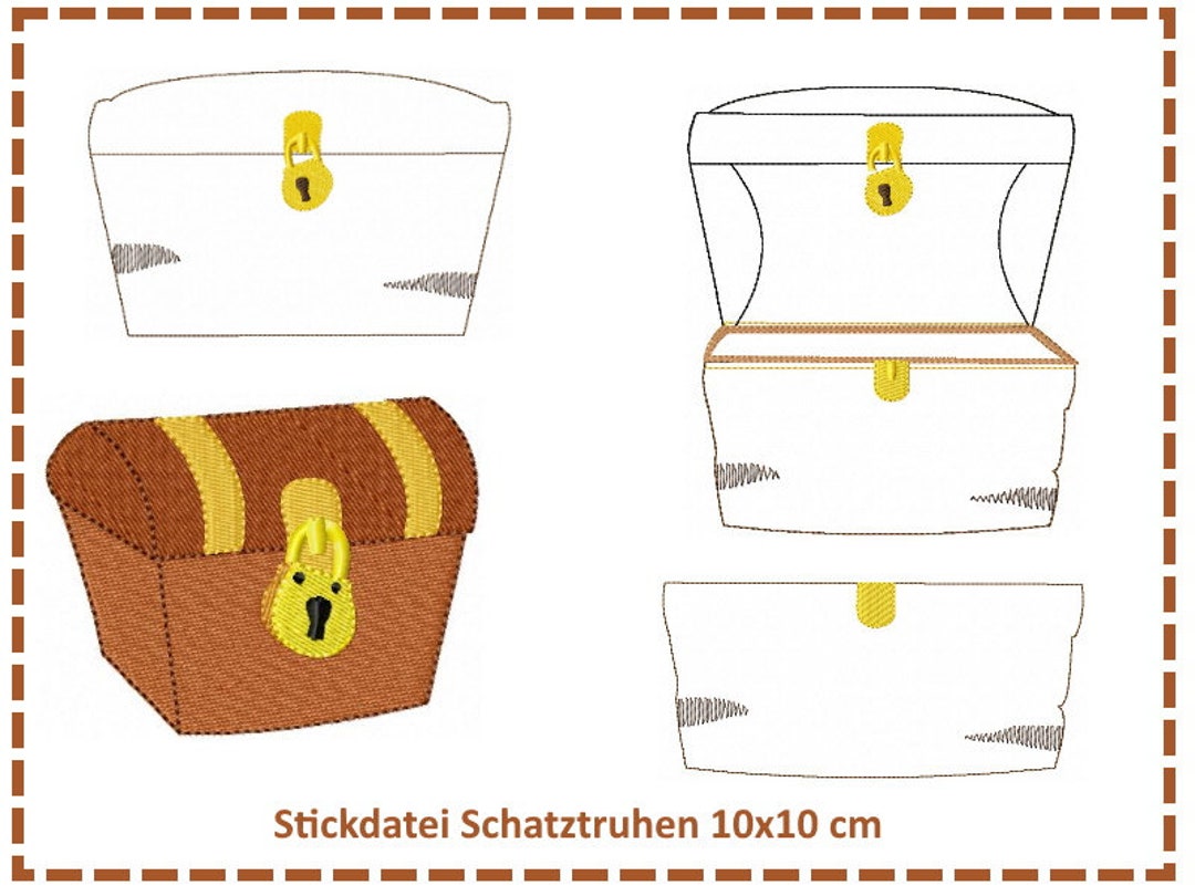 Embroidery Files Treasure Chests 10x10 - Etsy