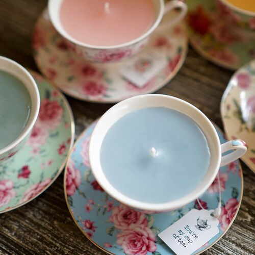 Bulk Party Set 10 Teacup Candles - Etsy