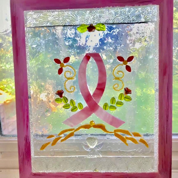 Cancer Ribbon in Stained Glass - Etsy