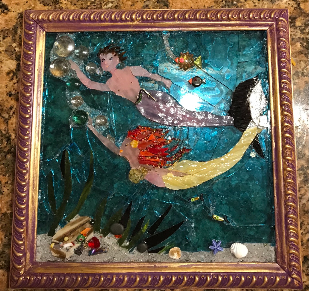 Mermaid & Merman Couple Bubble Play - Etsy