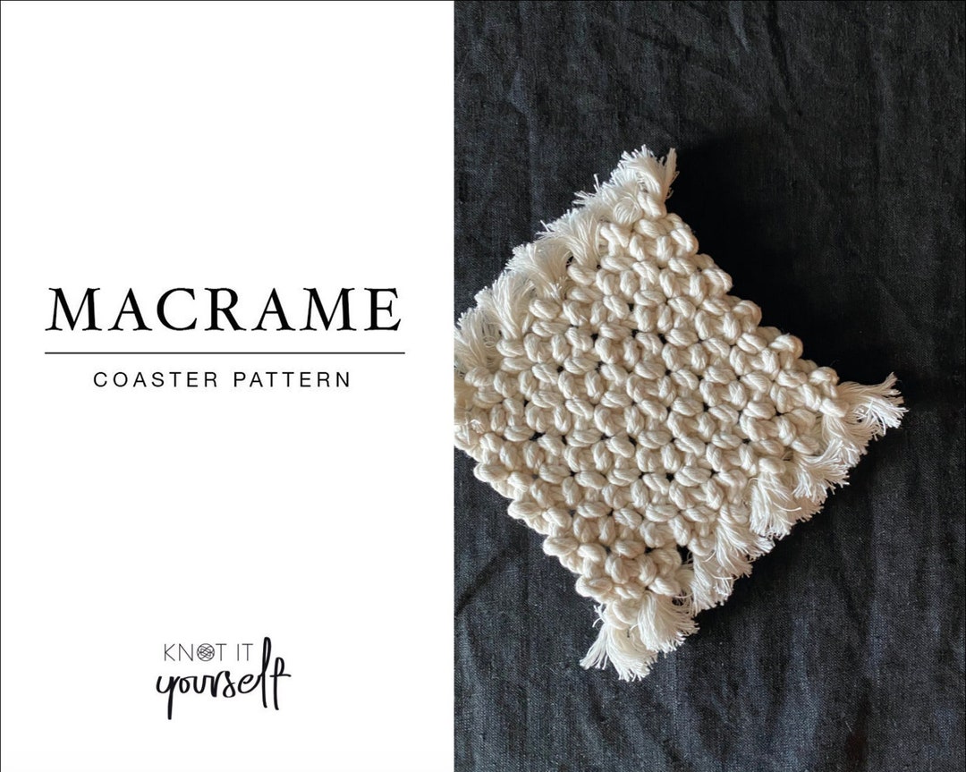 Macrame Coasters Pattern DIY Macrame Patterns by KNOT It - Etsy