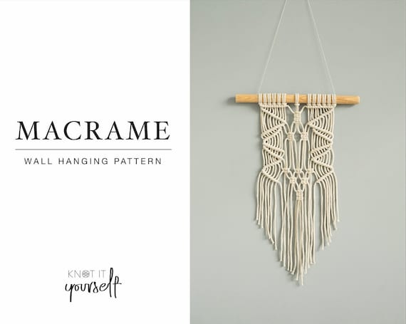 Boho Macrame Wall Pattern Macrame DIY Tutorial by KNOT It | Etsy