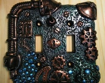 Switch Cover Antique Brass Toggle Switch Plate Steampunk | Etsy