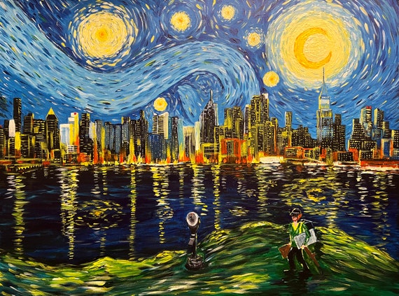 Van Gogh in New York Wall Decor Acrylic Print and Original | Etsy