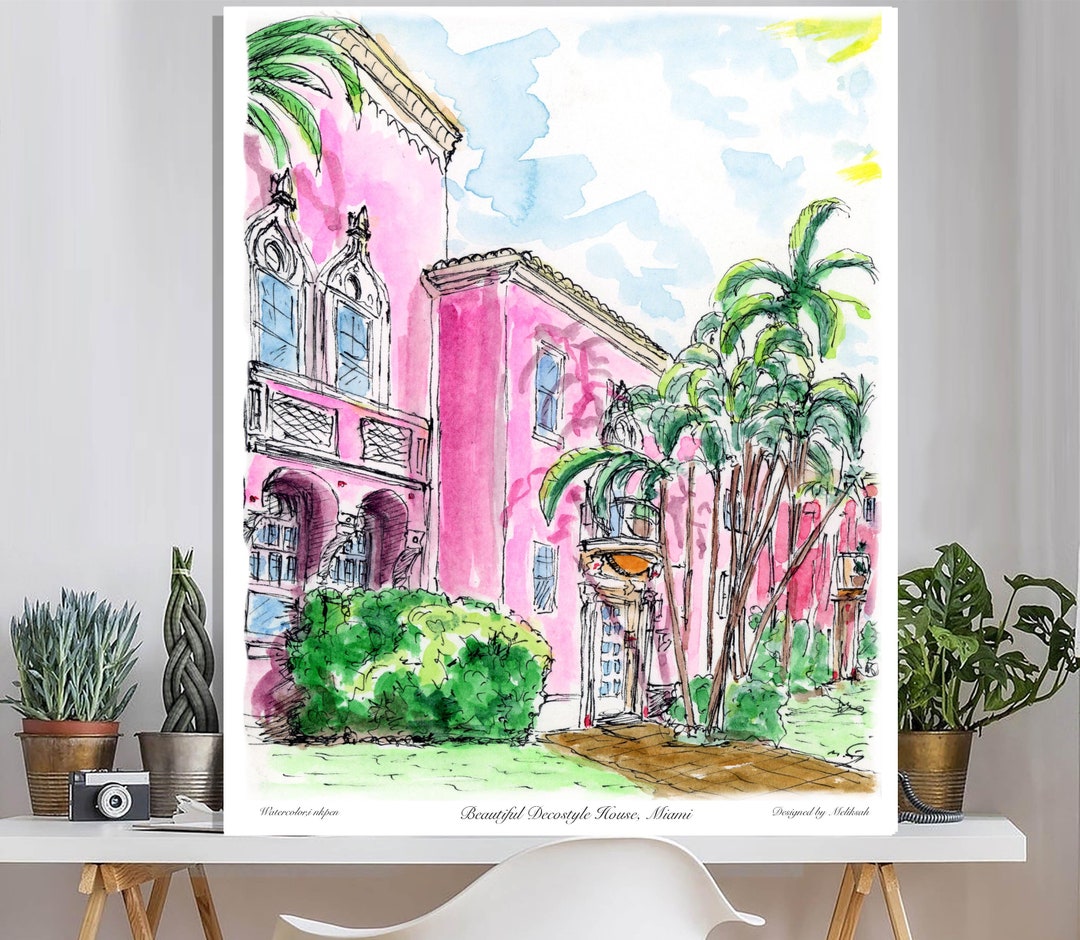 Miami Pink House, Karin Special, Artdeco Style, South Beach, Florida ...