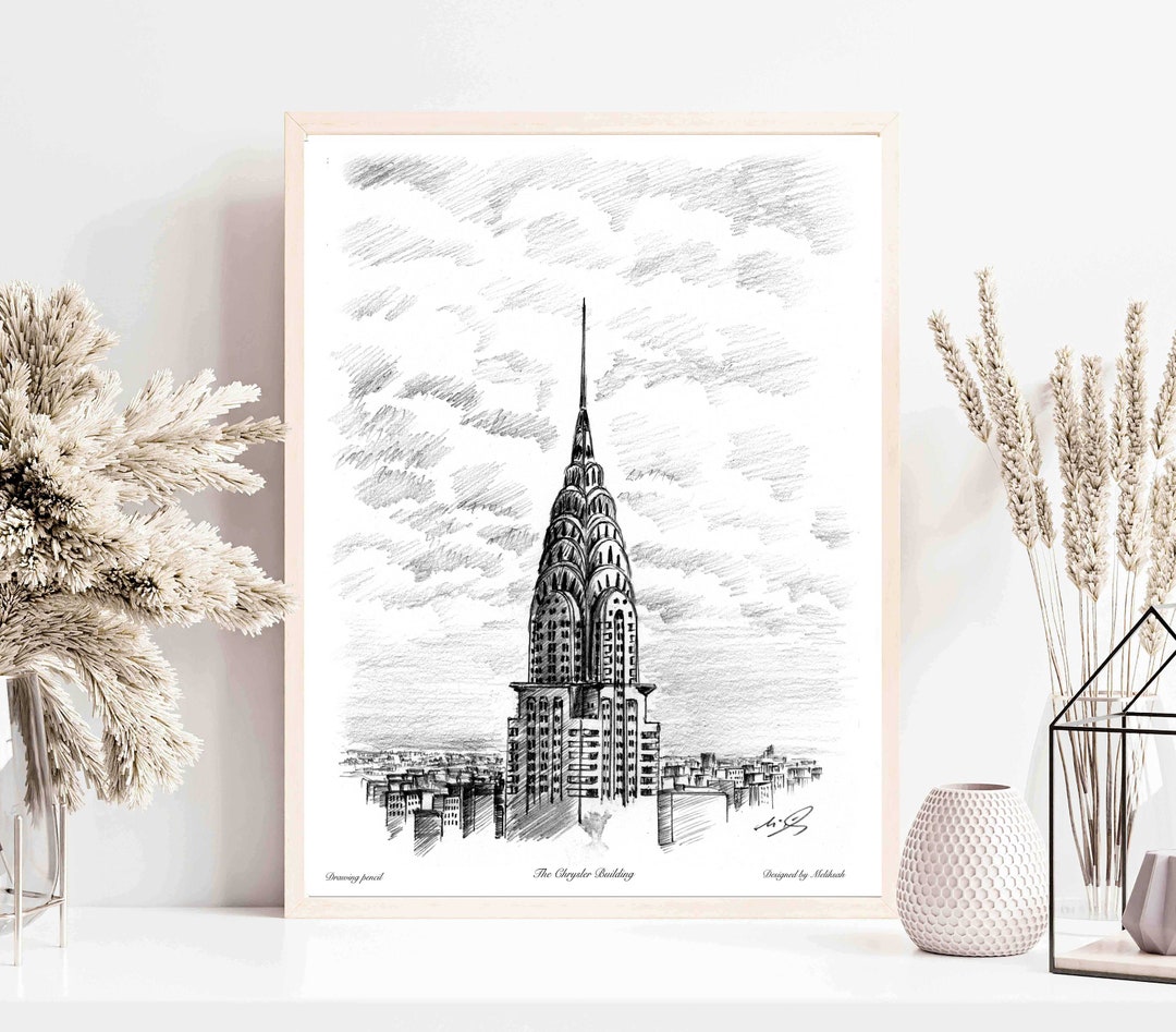 Chrysler Building,chrysler Building Drawing Pencil, New York, by ...