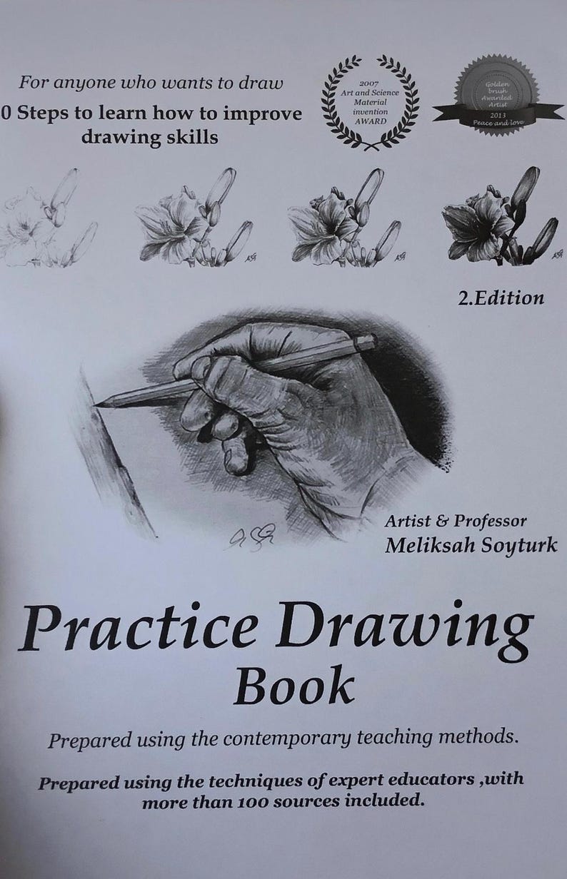 Practice Drawing Book, Special Handmade Binding by Artist Melixah - Etsy