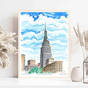 Original Empire State Drawing ,empire State, Empire State Building ,new ...