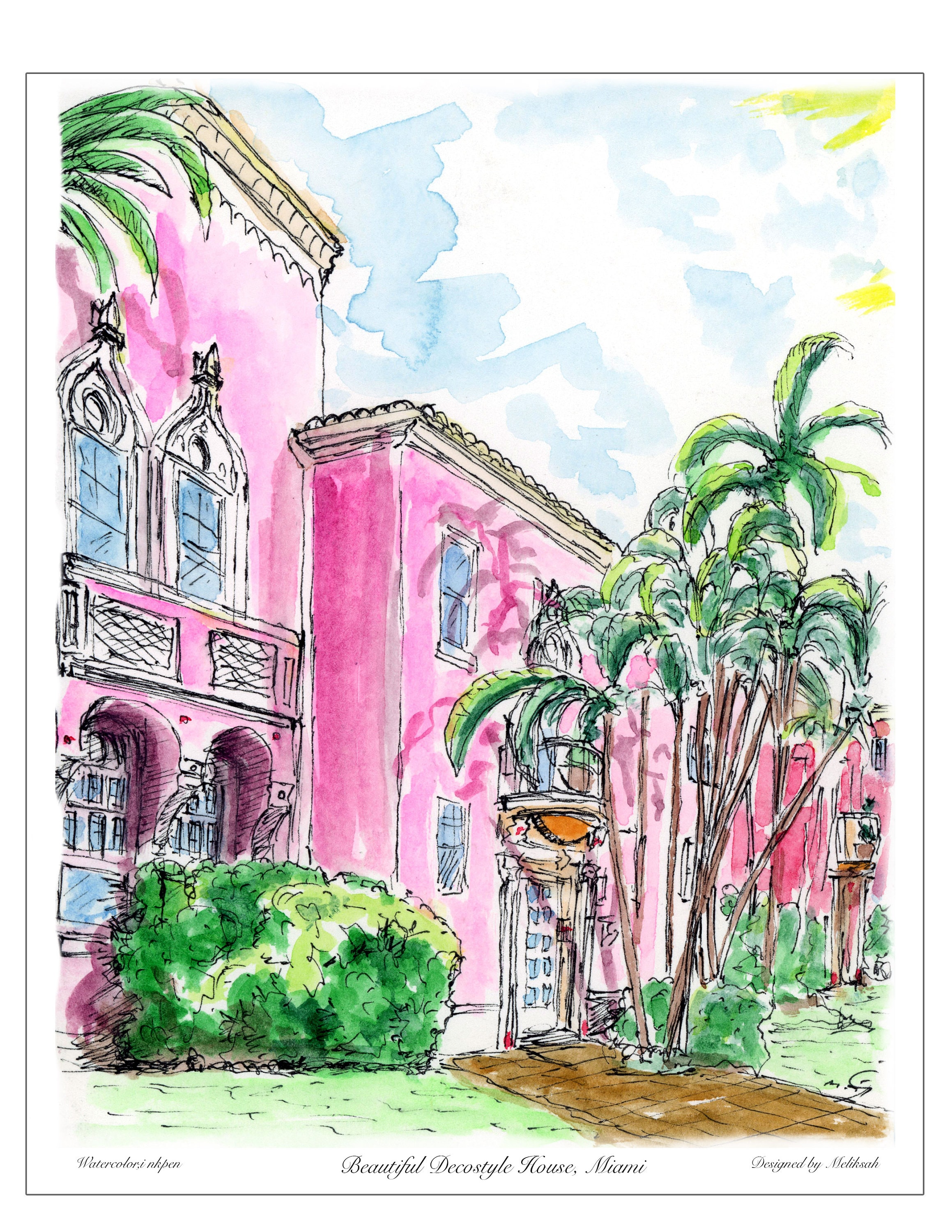 Miami Pink House, Karin Special, Artdeco Style, South Beach, Florida ...