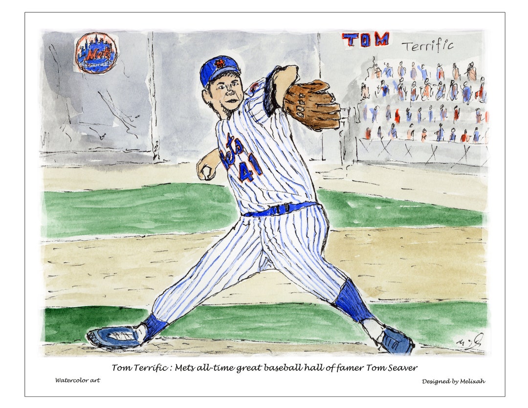 New York Mets Art Print, New York City, Met, Original Painted Tom ...
