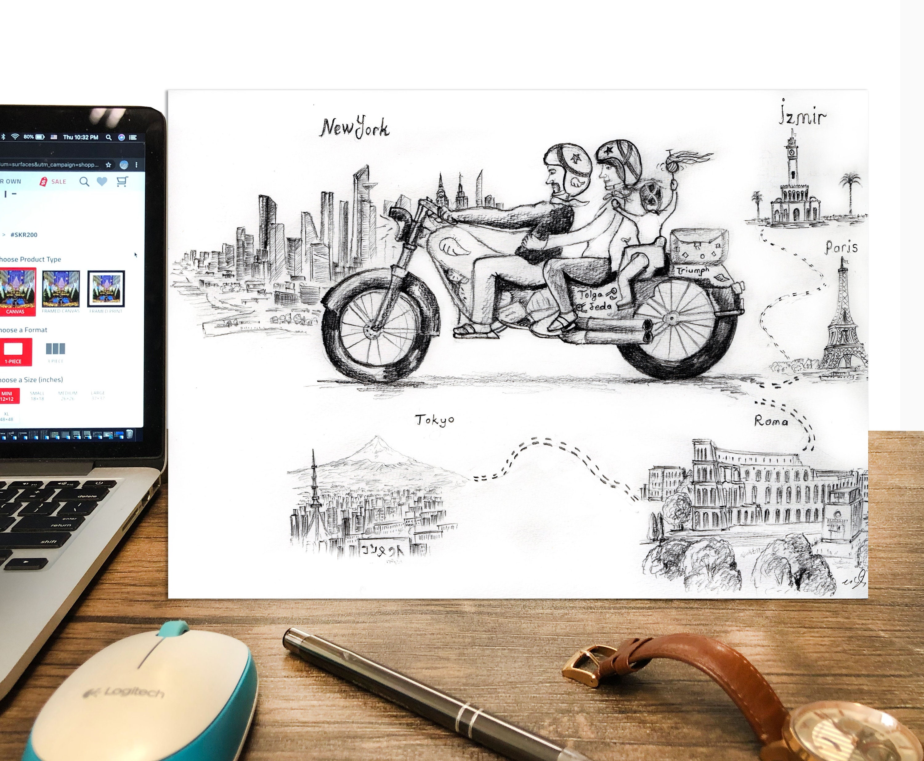 CUSTOM LINE DRAWING Custom Illustration Line Art Drawing | Etsy