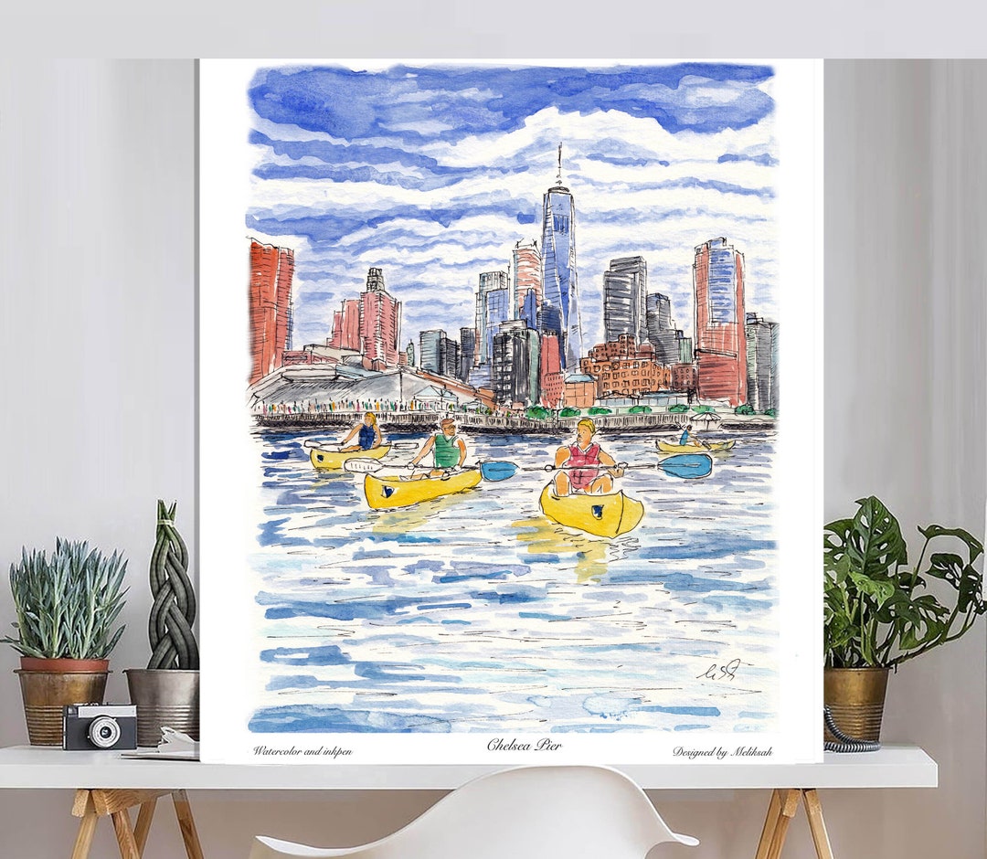 Chealse Pier,chelsea ,chelsea Watercolor , Manhattan , Watercolor ...