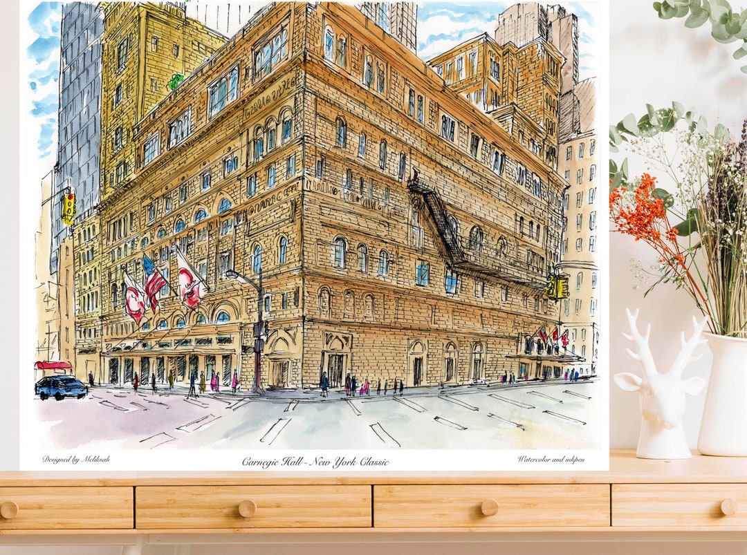 Carnegie Hall, New York Classic Building Carnegie ,print ,broadway ...