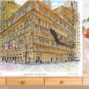 Carnegie Hall, New York Classic Building Carnegie ,print ,broadway ...