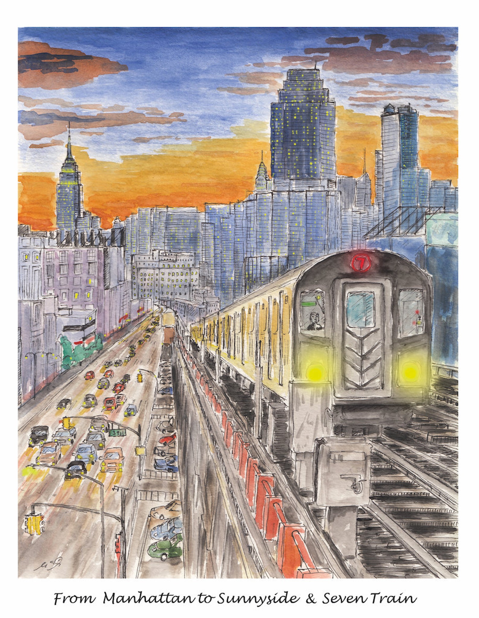 New York ,art Print Three Set ,new York Print 3 Set, Unique New York ...