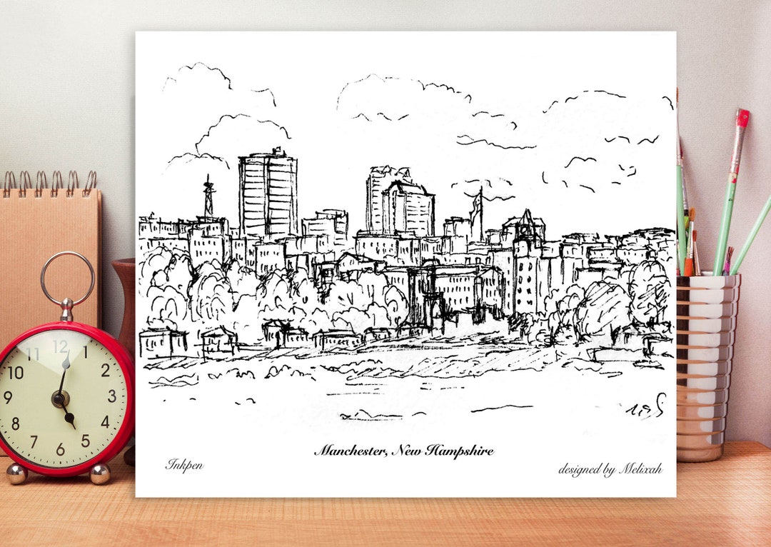 Manchester, Manchester Drawing,manchester, City in Southern New ...