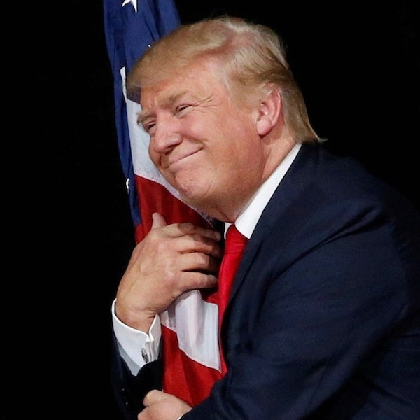 Donald Trump Hugging Flag - Etsy