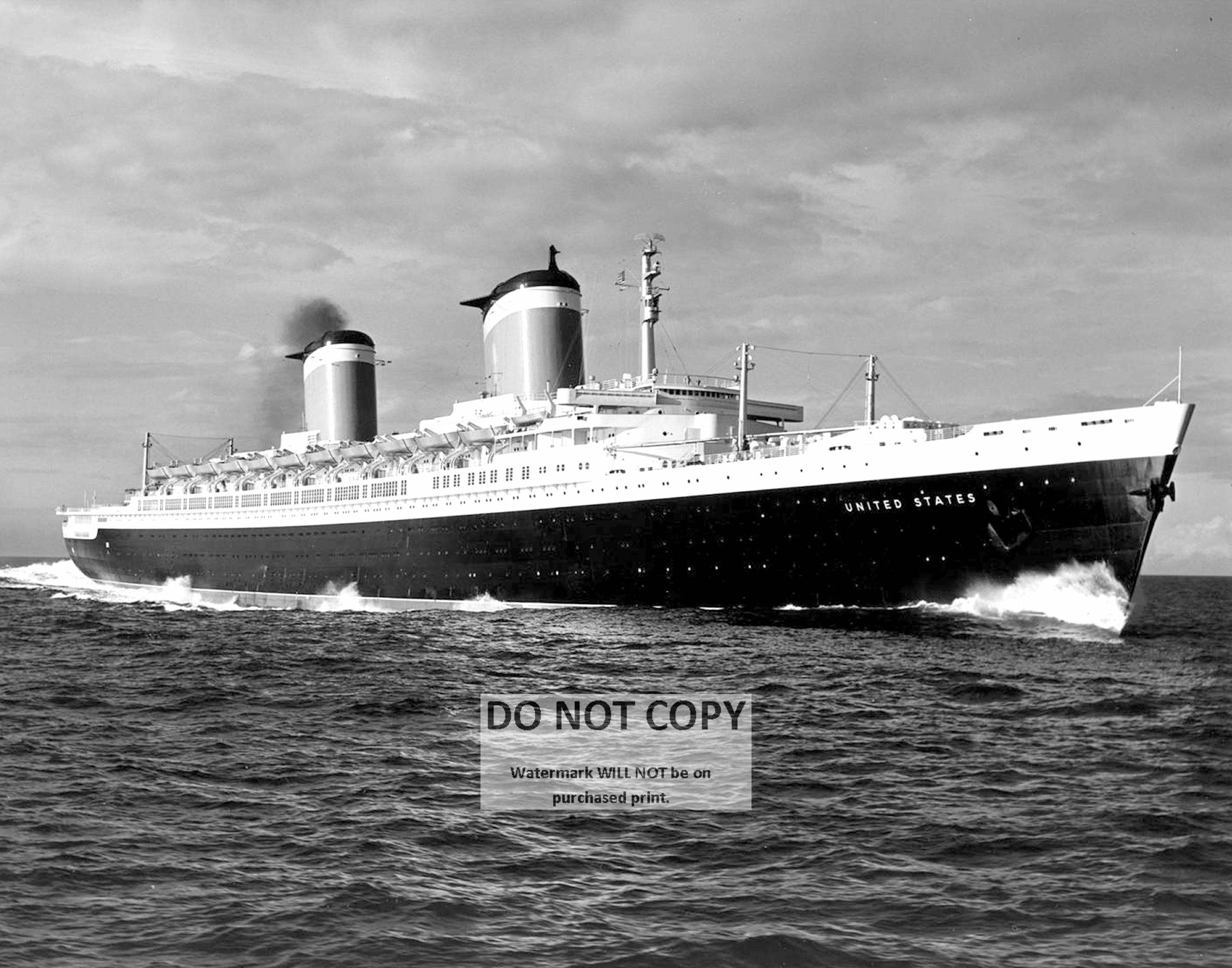 SS United States Luxury Passenger Liner - 5X7, 8X10 or 11X14 Photo (FB ...