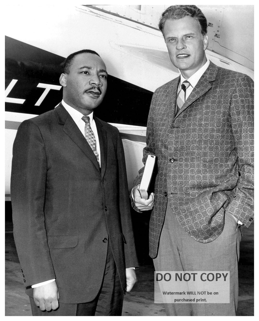 Rev. Billy Graham With Rev. Martin Luther King, Jr. - 5X7, 8X10 or ...