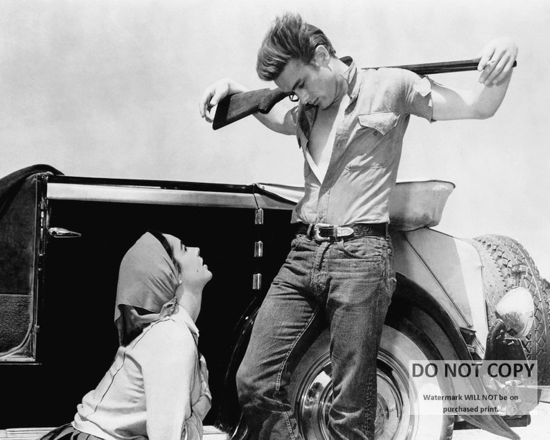 James Dean and Elizabeth Taylor in the 1956 Film "giant" - 8X10 or ...