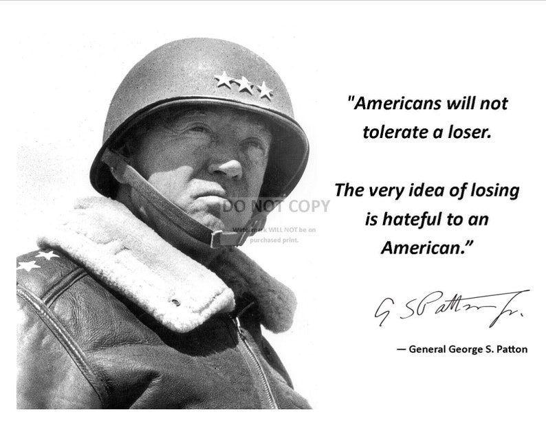 General George S. Patton Quote With Facsimile Autograph 8X10 - Etsy