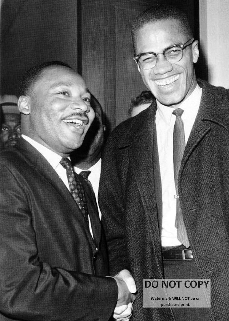 Martin Luther King Jr. & Malcolm X Photo: Civil Rights Icons - Etsy