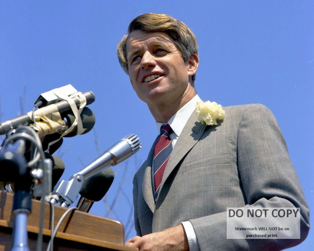 Senator Robert Kennedy Addressing Crowd in California During 1968 ...
